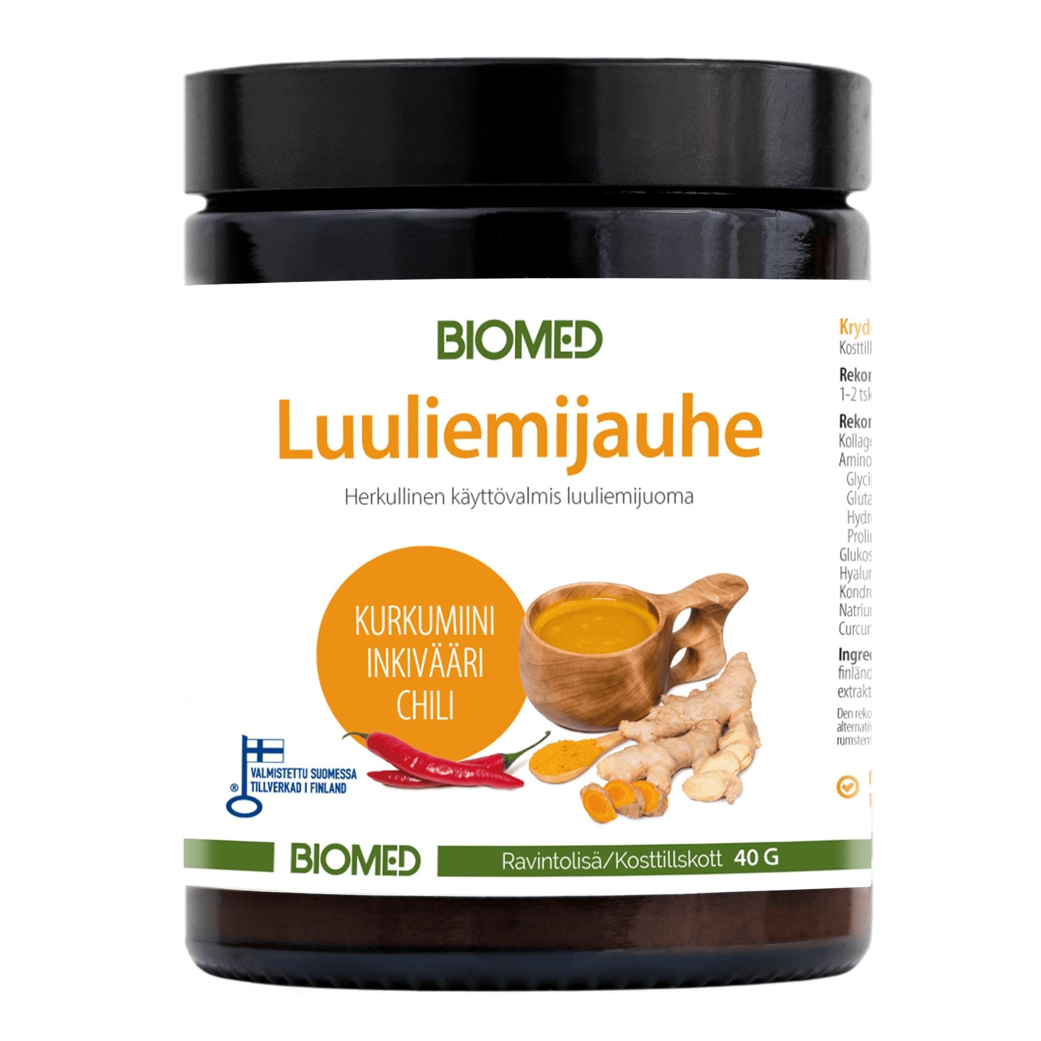 Biomed Reindeer Bone Broth Powder + Curcumin + Ginger + Chili