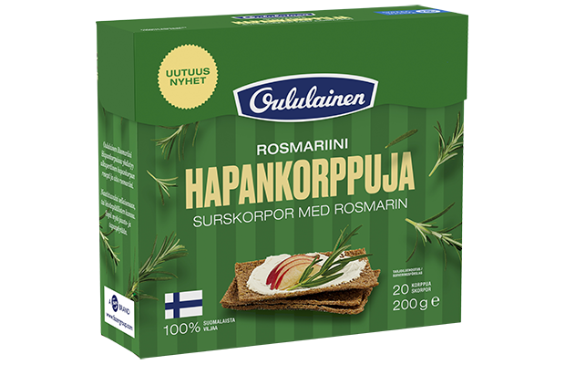 Oululainen Rye Crisp Bread Rosemary | Aromatic Finnish Snack 😊