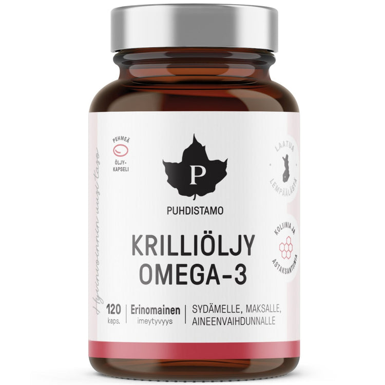 Puhdistamo Krill Oil Omega-3 | Pure Antarctic omega-3 for heart 💙