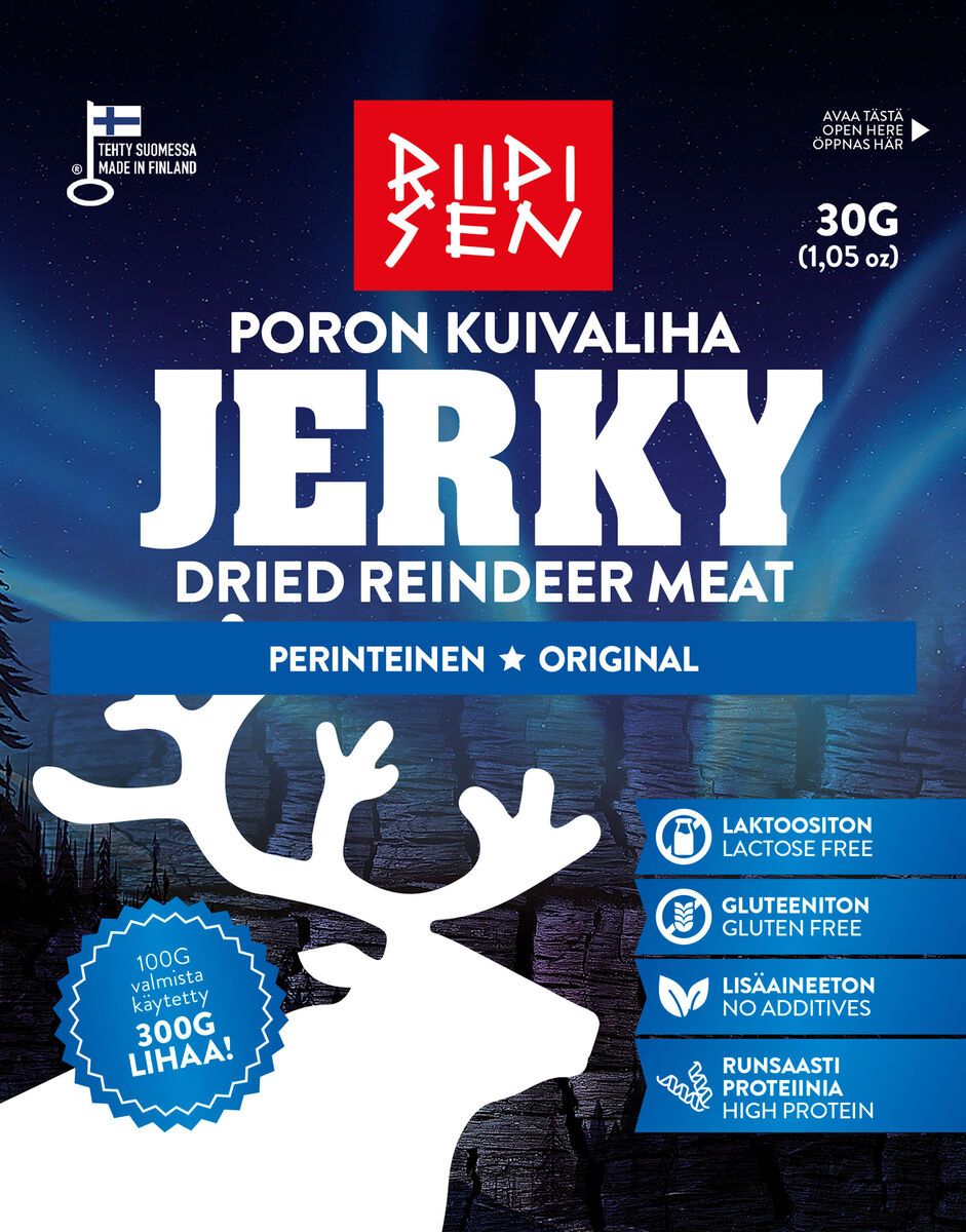 Riipisen Reindeer Jerky | Dried Reindeer Meat from Finland