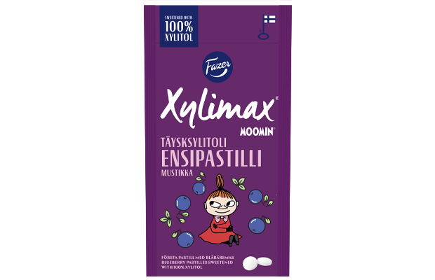Fazer Xylimax Moomin Blueberry Full Xylitol Pastilles 🫐