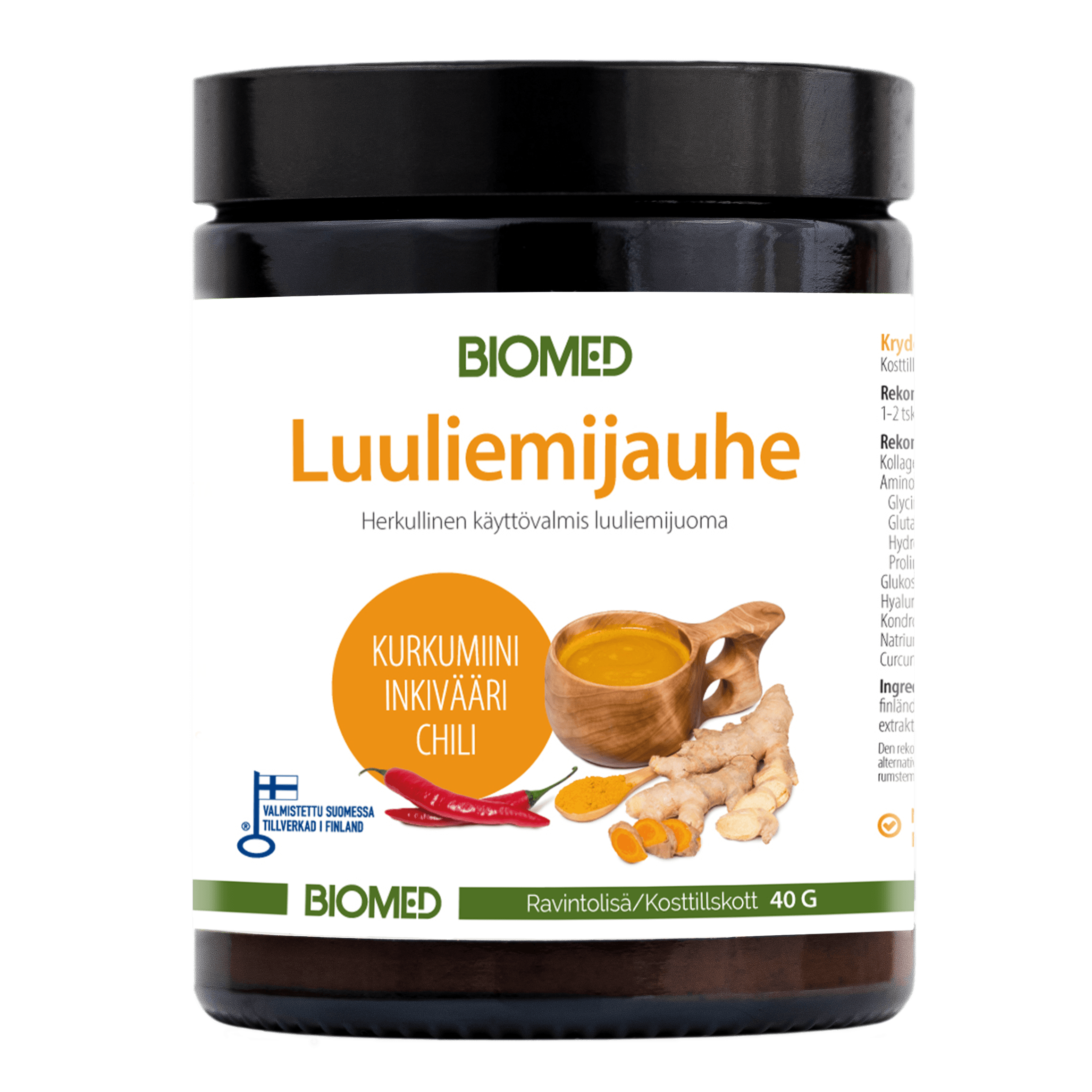 Biomed Reindeer Bone Broth Powder + Curcumin + Ginger + Chili